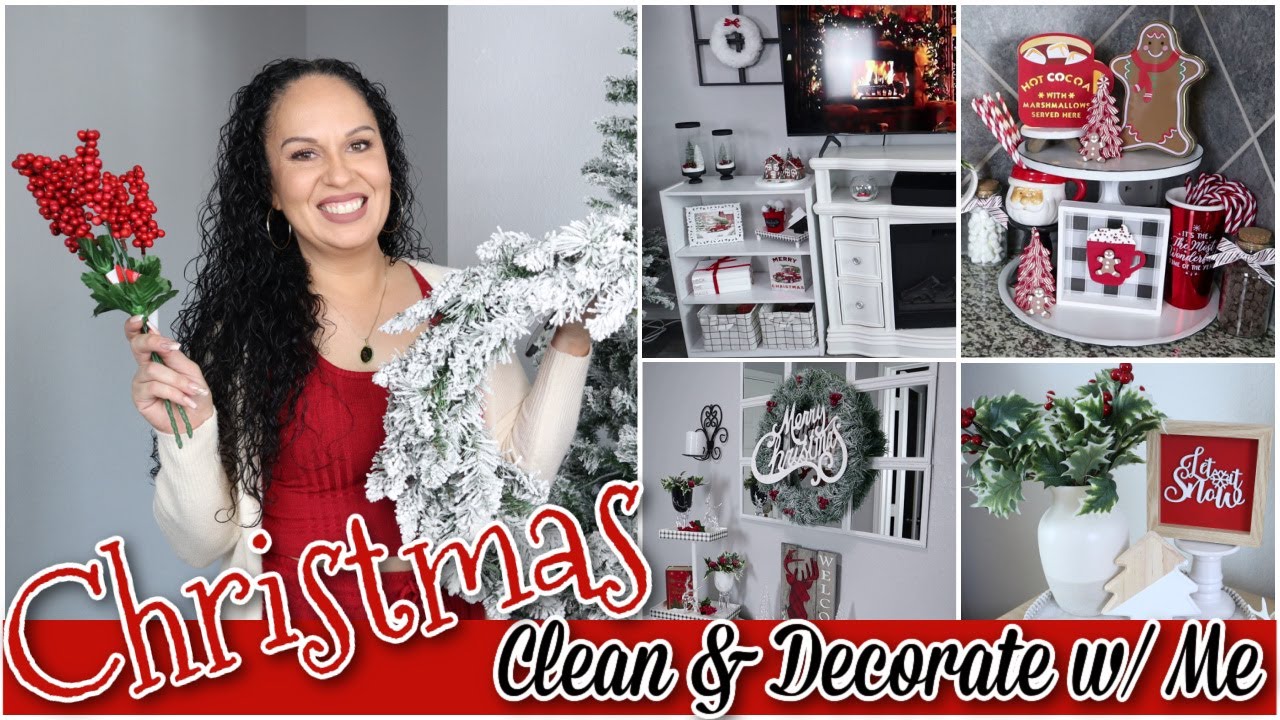 🎄 CHRISTMAS CLEAN & DECORATE W/ ME // CHRISTMAS DECORATING // CLEANING ...