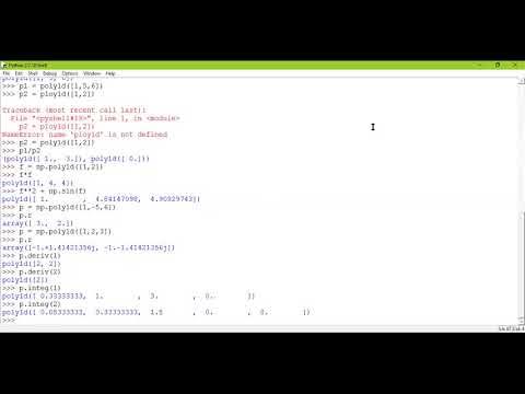 Numpy| part 8 | Polynomial in Python| operations,finding Roots ...