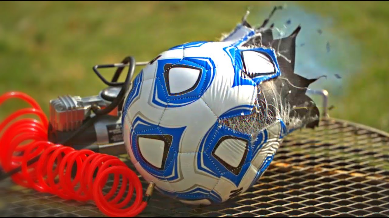 What Will Happen If You Overfill Soccer Ball? + Slow Motion - YouTube