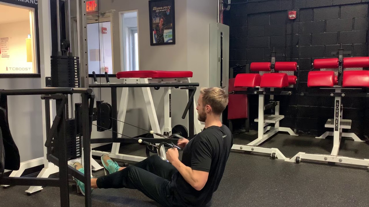 Seated Alternating Cable Row - YouTube