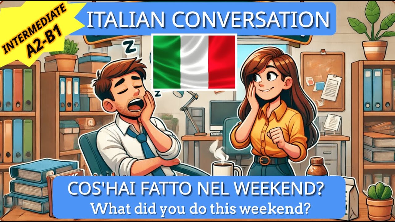 Easy ITALIAN Listening Practice (A2-B1) | Busy VS relaxing weekend ...