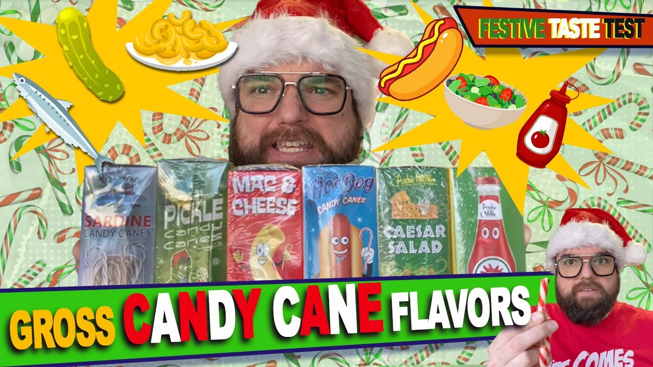 Gross Candy Cane Flavor Taste Test - YouTube