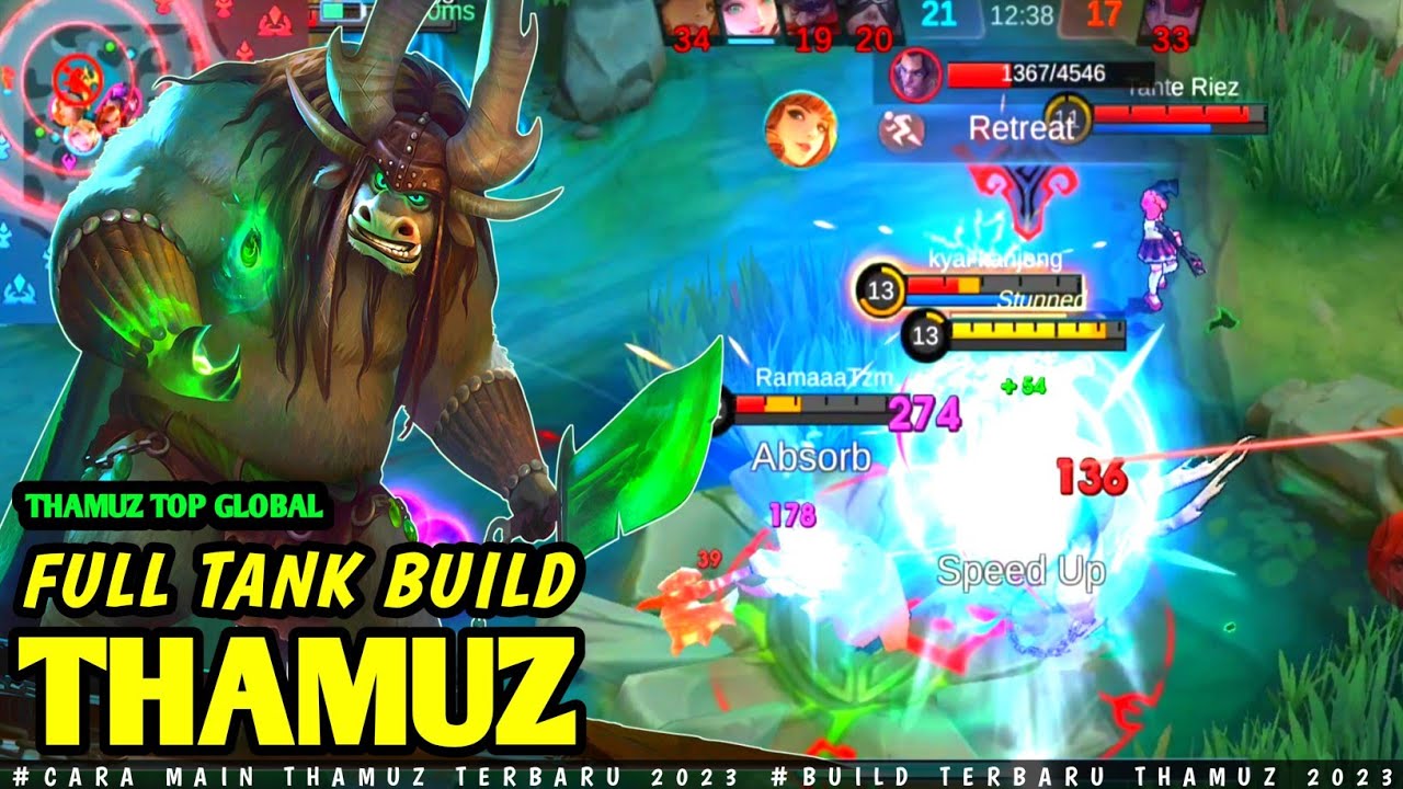FULL TANK BUILD THAMUZ TOP GLOBAL || CARA MAIN THAMUZ TERBARU 2024 ...