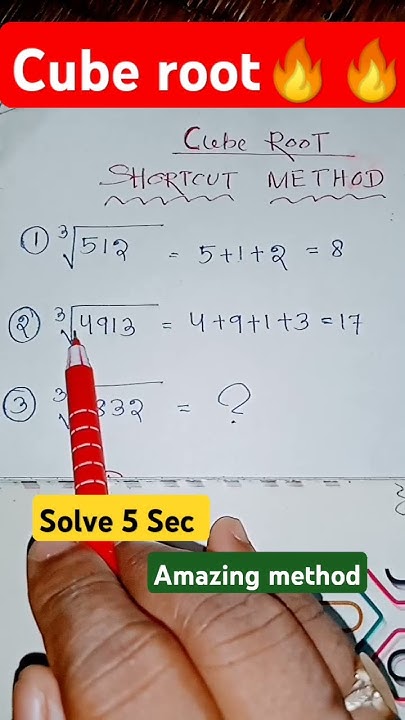 Cube root## amazing method ## ytshorts## mitalishorts## Solve 5 sec## - YouTube