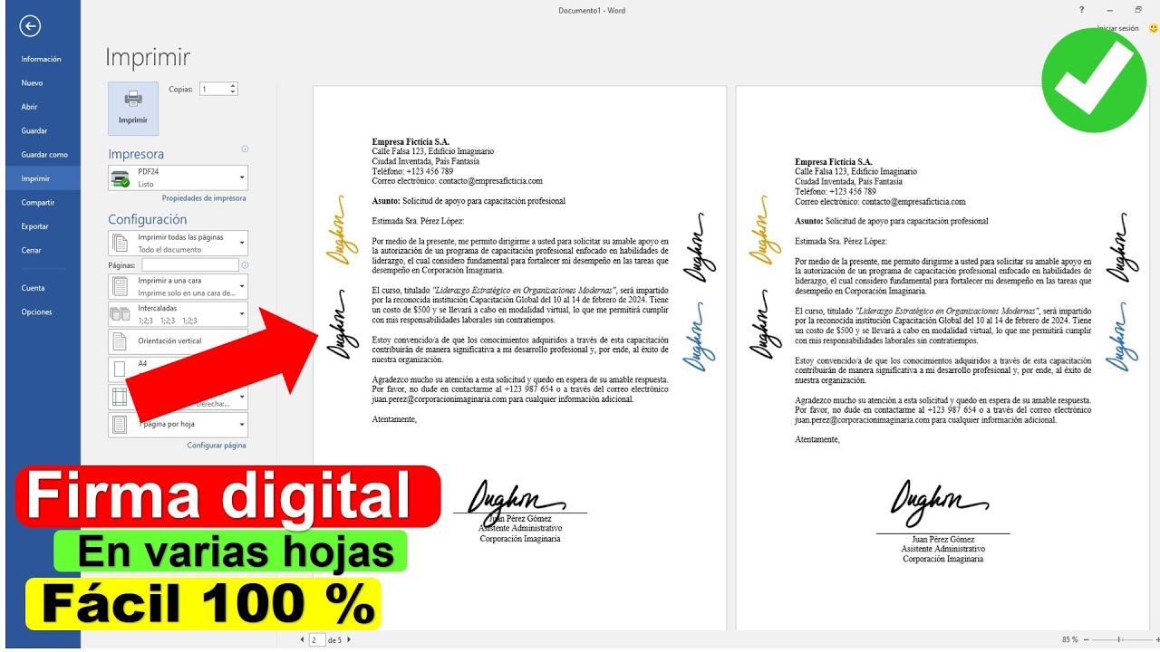 Como insertar mi firma digital en varias hojas A los Costados ...