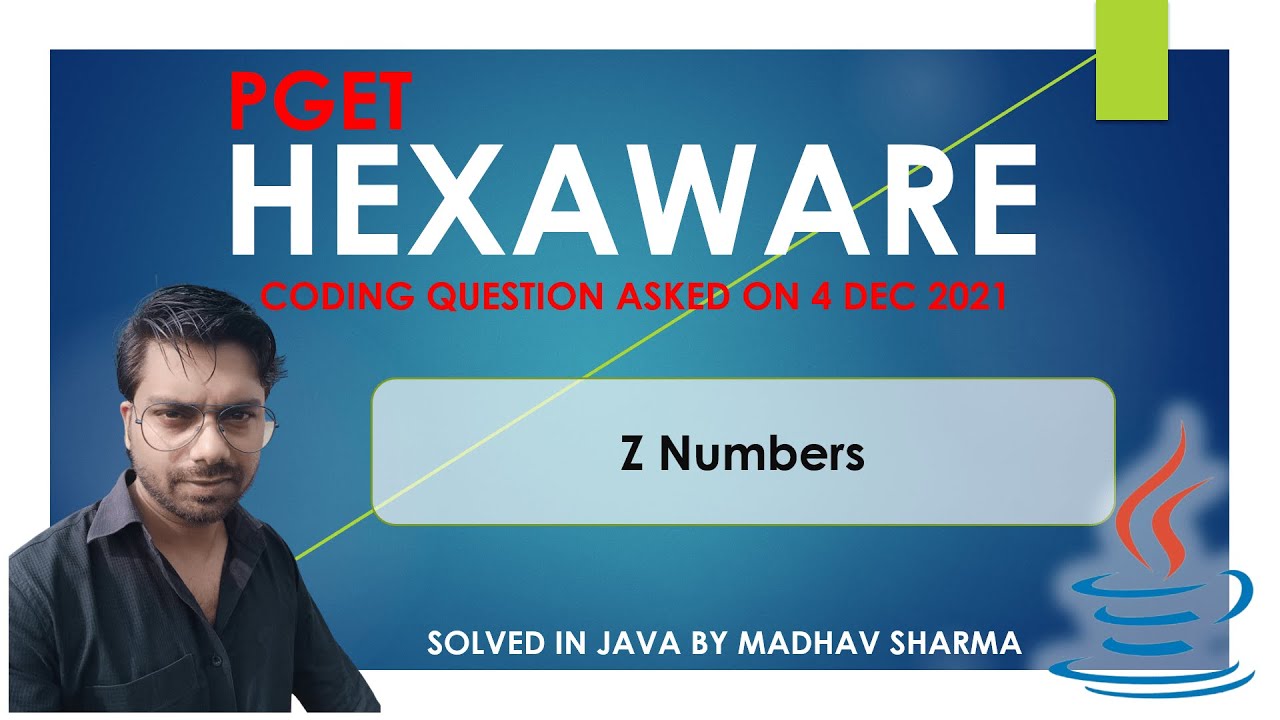 Z Numbers Hexaware PGET Coding Question Solution in Java - YouTube