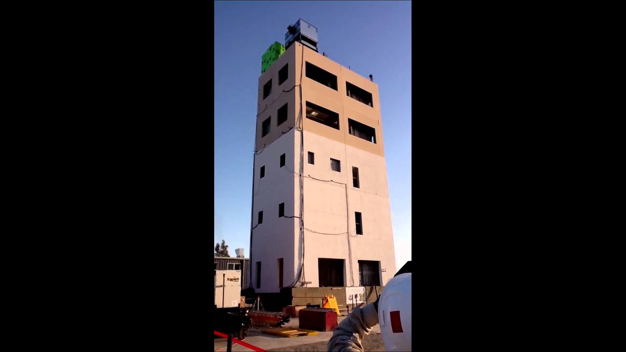 5 Story Hospital Mockup at UCSD Earthquake Simulator - YouTube