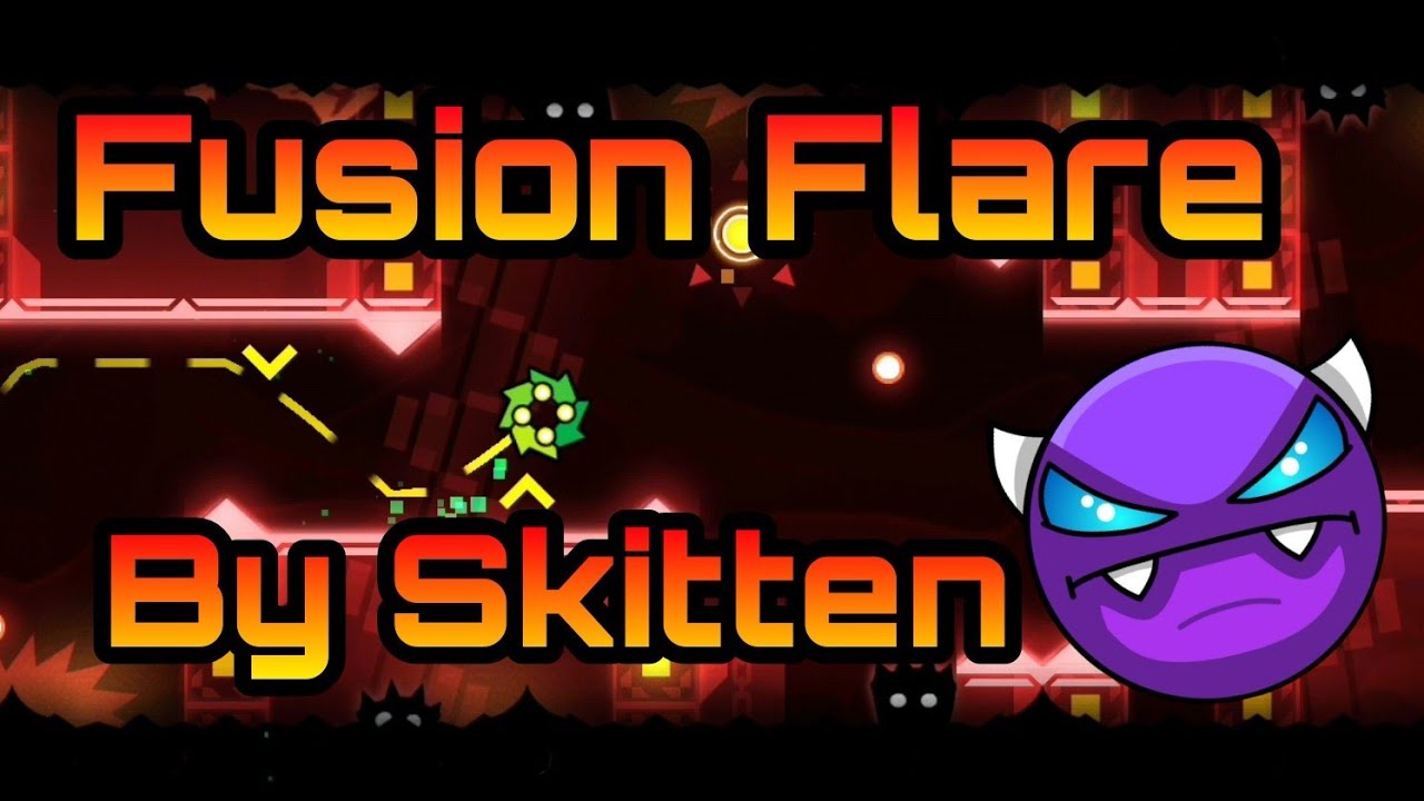 (MOBILE) Fusion Flare (Easy demon) by Skitten (3 coins) - Geometry dash ...