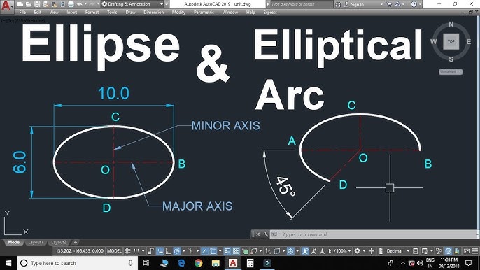 How To Draw Elliptical Head In Autocad