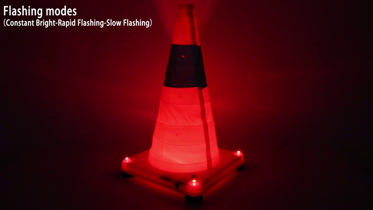 led traffic cone - YouTube