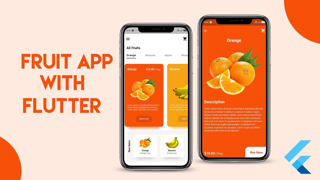 Fruit App Ui Using Flutter Speedcode Ui Challenge Youtube