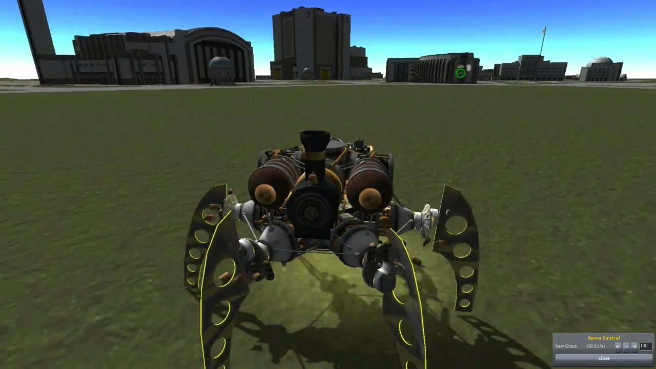 KSP - Mechwarrior walker 9 - SteamPunk Spider Tank - YouTube