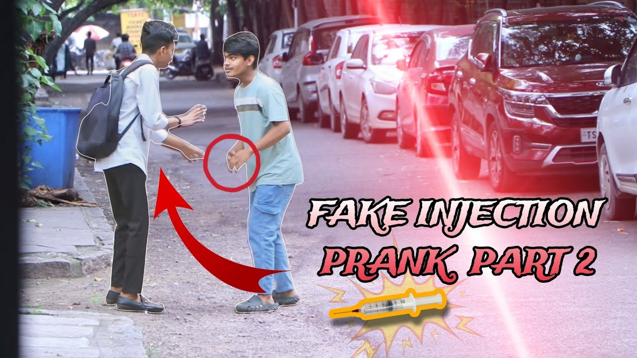 FAKE INJECTION PRANK part 2 ON PUBLIC CRAZY REACTION ON Telugu 🤣🤣#prank ...