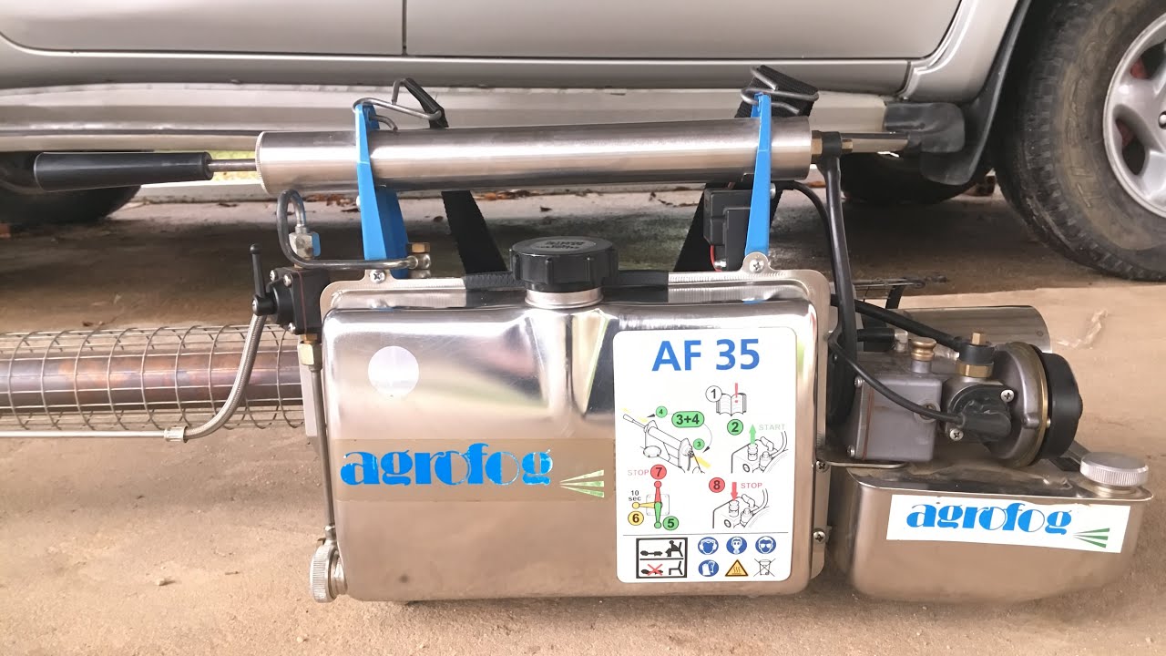 we fogging again agrofog AF35 in the center - YouTube