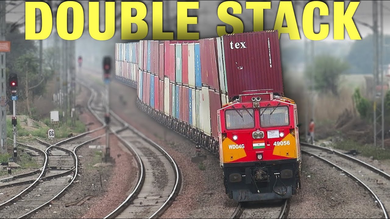 Diesel VS Electric | Double Stack Container Freight with WAG-9 & WDG-4G ...