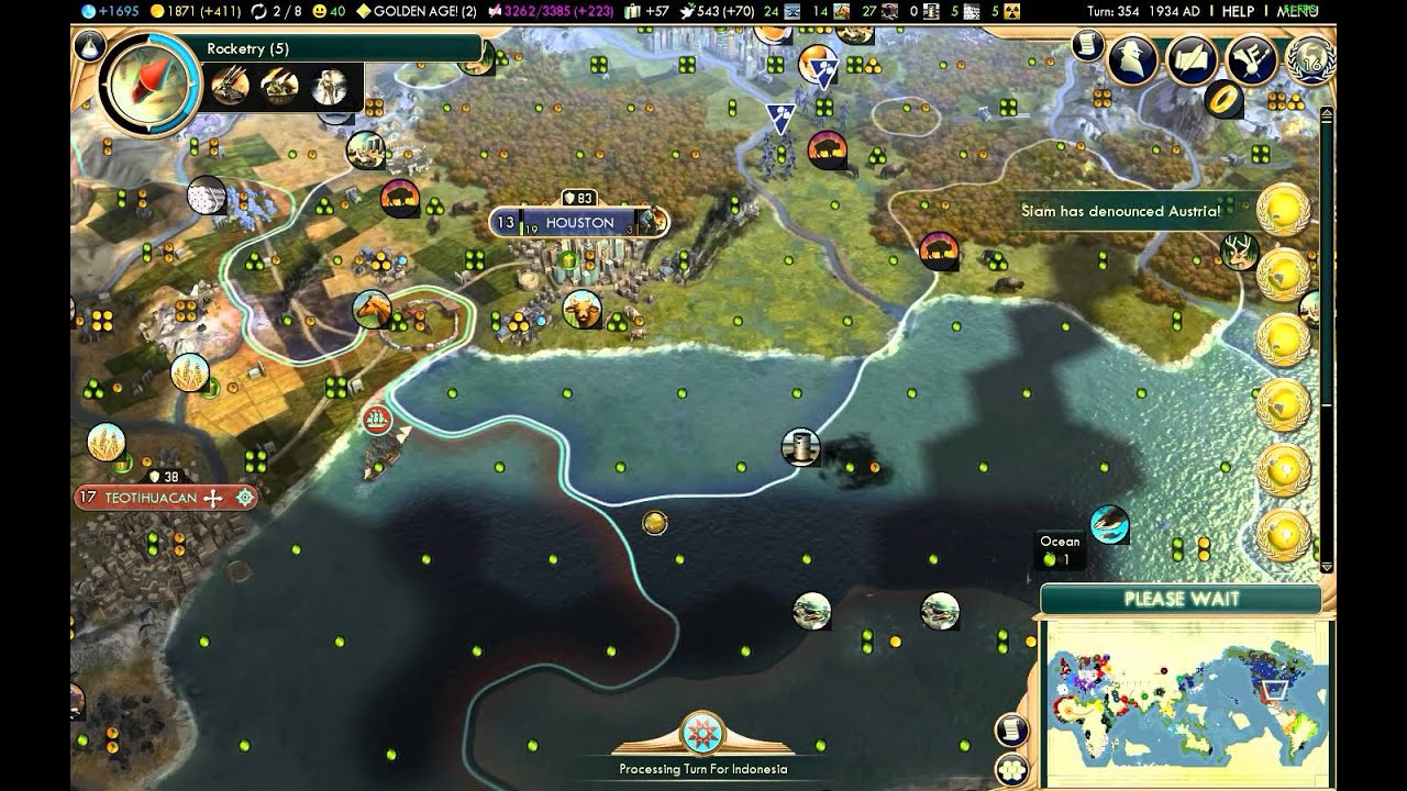LETS PLAY - Civilization 5 - America True Start Location - Part 34 ...