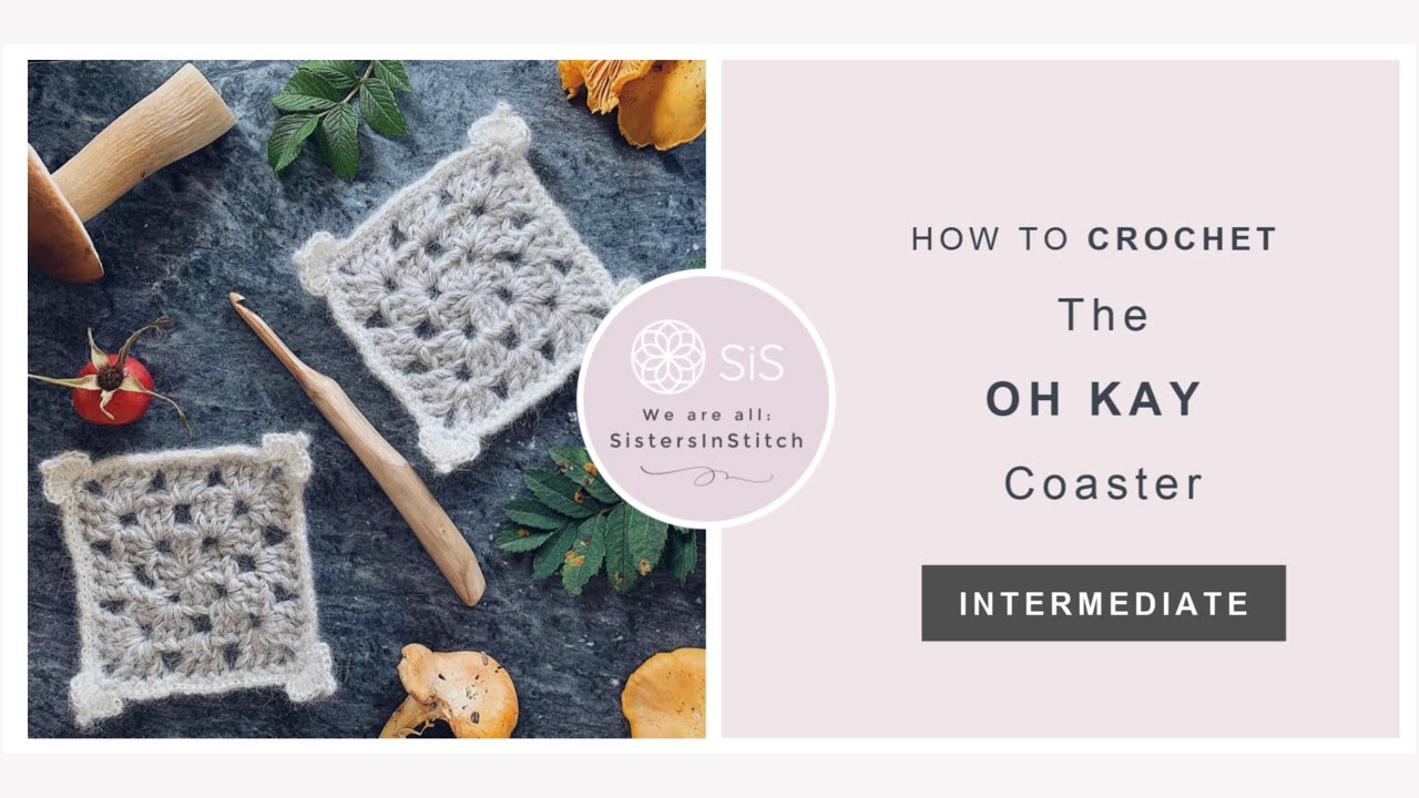 How to crochet the Oh-Kay Coaster | A Quick Coaster Tutorial - YouTube