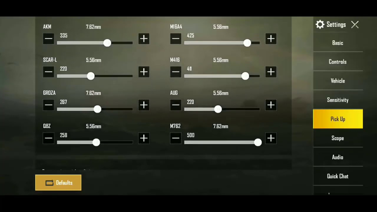 Pubg Mobile Lite New Best Settings Of 0 14 0 Update Sensitivity Pick Up ...