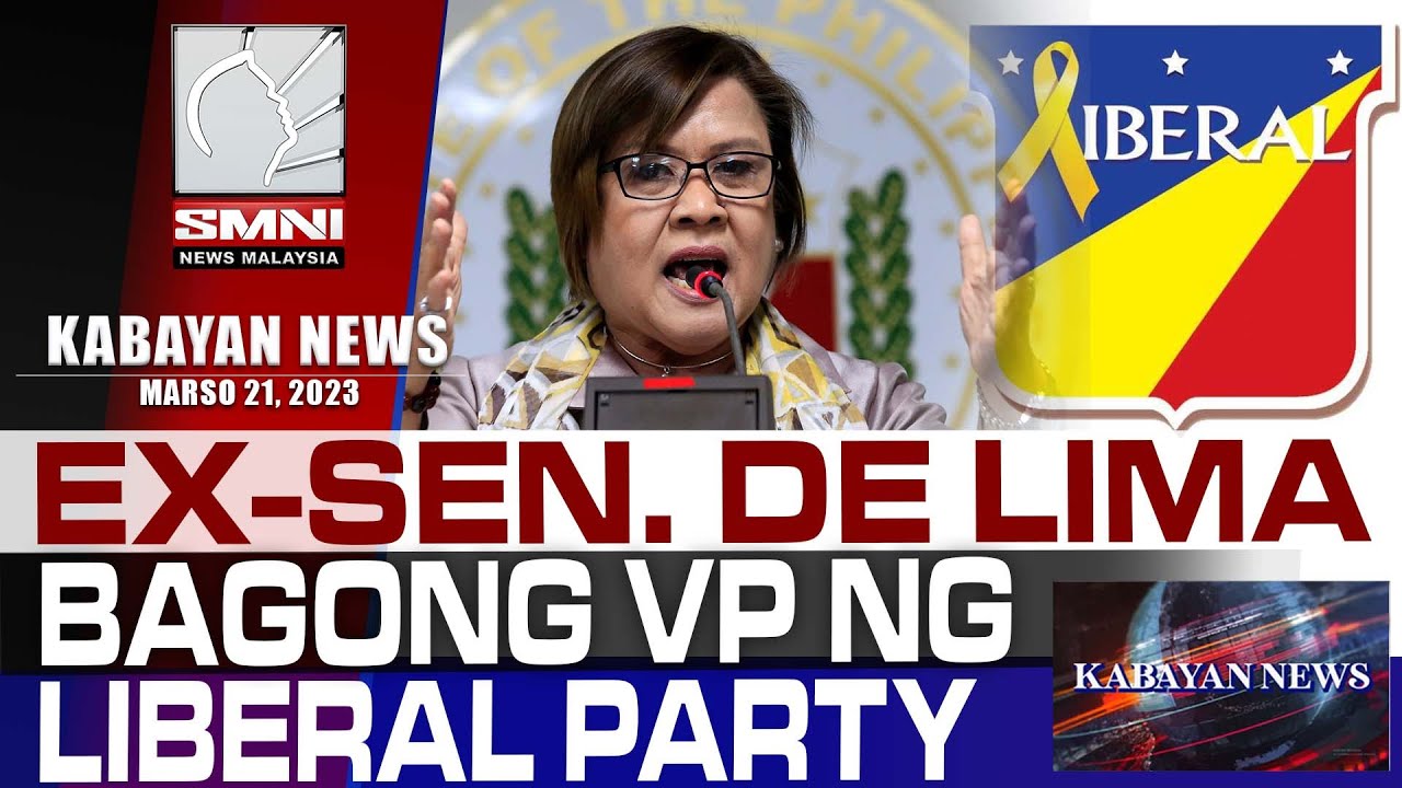 Ex-Sen. De Lima bagong VP for Politics and Reforms ng Liberal Party ...