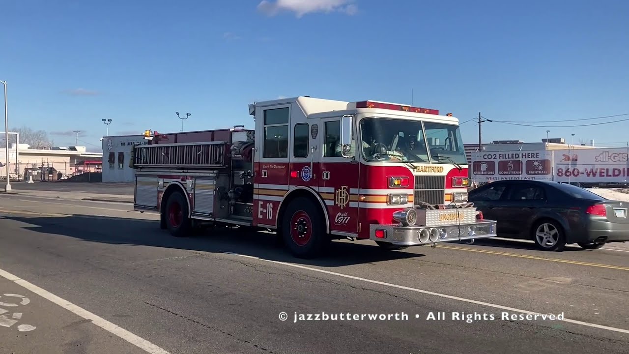 Hartford Fire Department OLD Engine 16 & American Medical Response (AMR ...