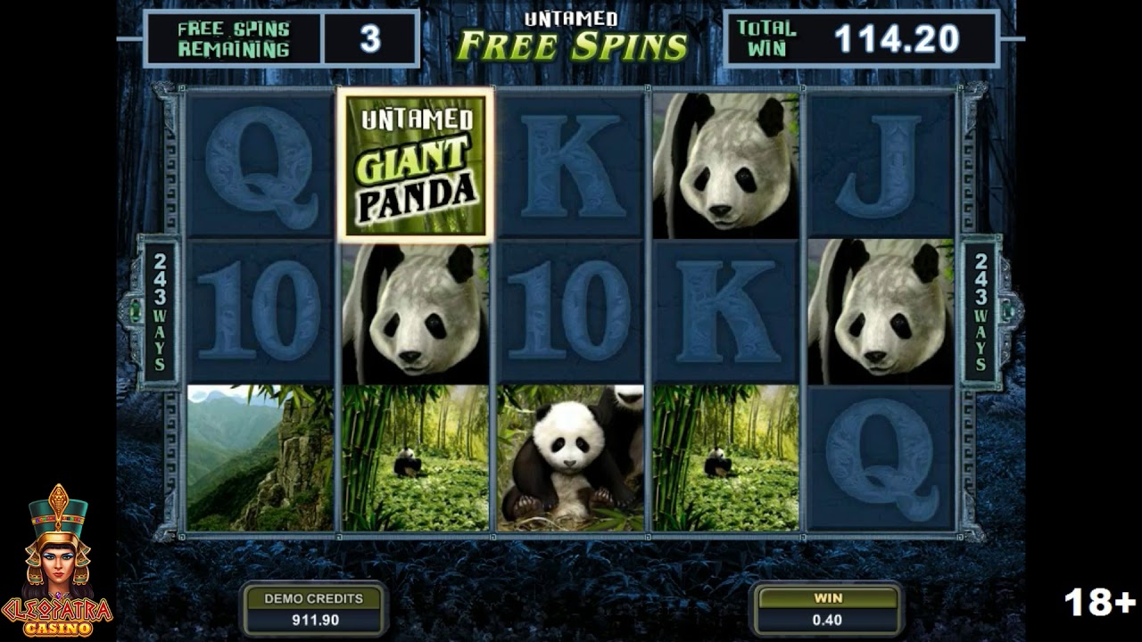 Untamed Giant Panda Slot Machine Free Spins Bonus - Microgaming Slots ...