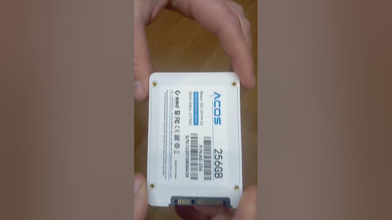 SSD ACOS 256 распаковка и проверка на отсутствие механических повреждений - YouTube