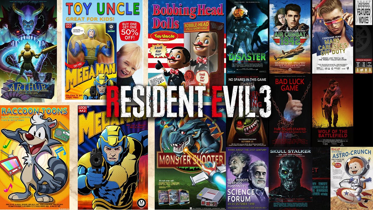 RESIDENT EVIL 3 REMAKE - In-game Commercial Poster | Easter Eggs ...