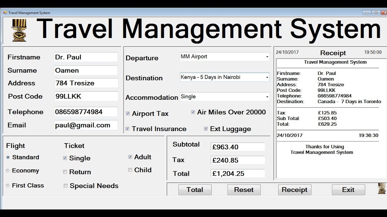 How To Create Travel Management System With Object Oriented Style In Visual Basicnet Part 1 Of