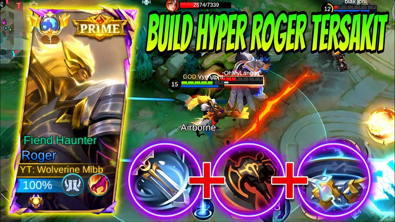 BUILD HYPER ROGER TERSAKIT‼️SETTING BUILD DAN EMBLEM HYPER ROGER ...