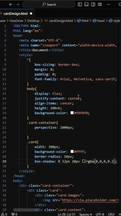 Create Card Layout Using Css Html Codingtutorial Webdesign Animation Css3 Trending Kgf