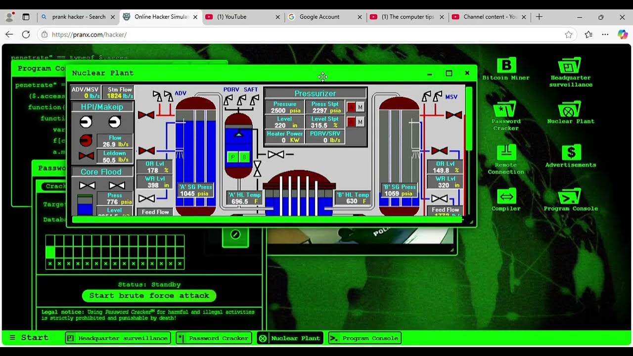 Online Hacker Simulator and Typer Pran com and 5 more pages Profile 1 ...