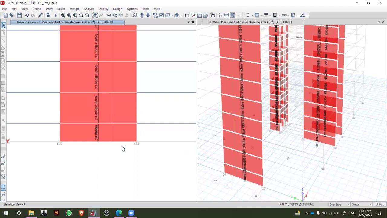 Shear Wall Design of a 15 Storied Building in ETABS (Part 2) - YouTube