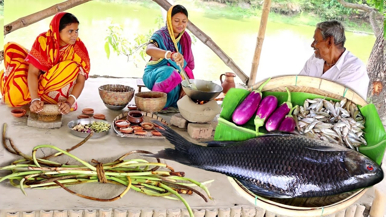 কালবাউস মাছ খেতে কেমন? কালবাউস মাছের তেলঝাল আর ছোটমাছ বেগুন দিয়ে কচুর ...