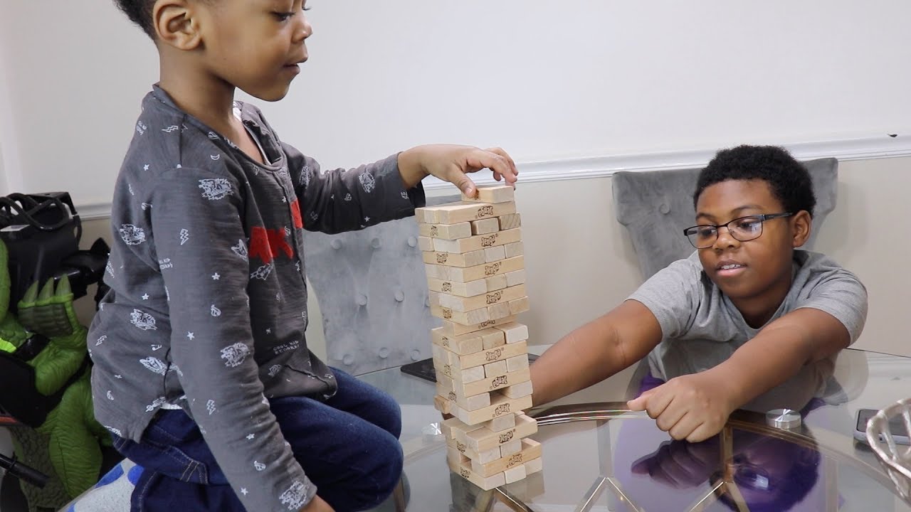 JENGA CHALLENGE | LOSER EATS MUSTARD FAIL! KIDDIE VERSION - YouTube