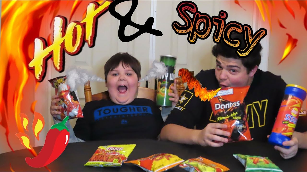 HOT CHIP CHALLENGE/ HOT AND SPICY CHALLENGE /ONE CHIP CHALLENGE - YouTube