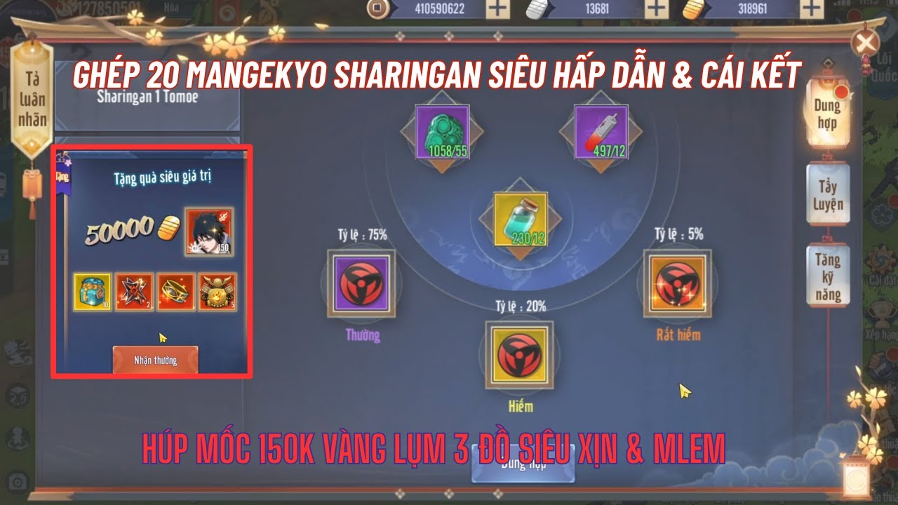 Nhẫn Giả Truyền Kỳ #40 - HOT - Ghép gần 20 MANGEKYO SHARINGAN siêu hấp ...