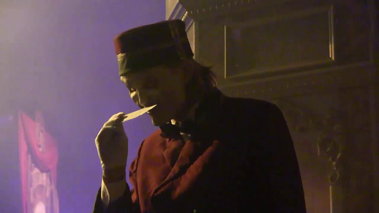 Giving the Usher a ticket at Halloween Horror Nights 25 - YouTube