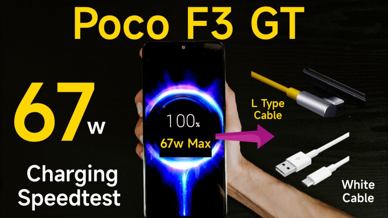 Poco F3 GT 67w Charging Test Using White & Yellow Cable 🤔🔥🔥🔥 - YouTube