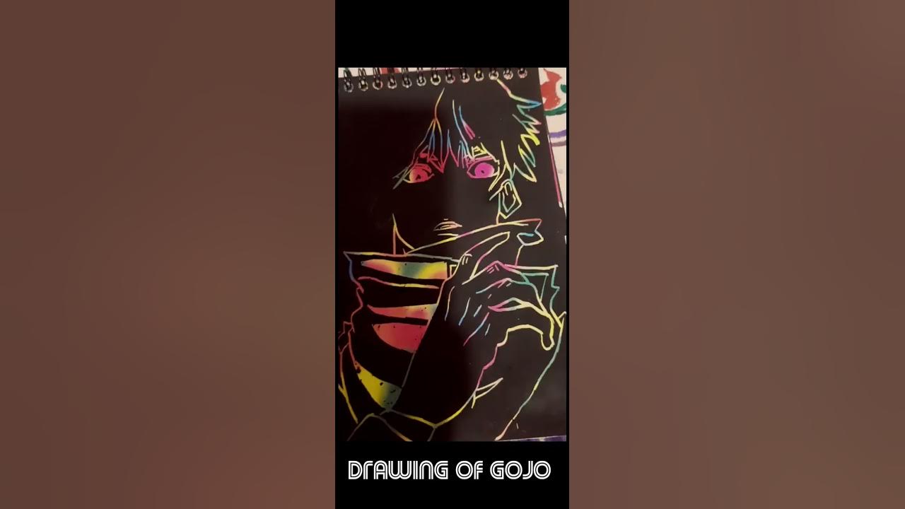 Gojo drawing on scratch notes💖 - YouTube