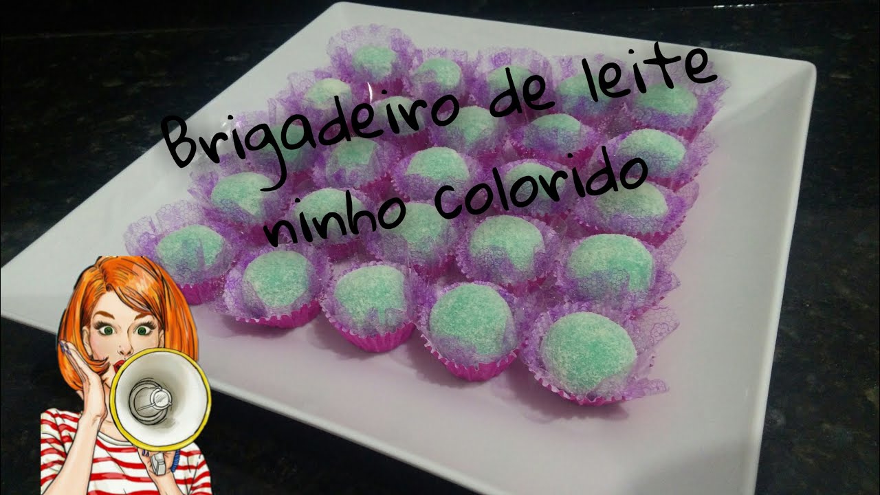 Brigadeiro de leite ninho colorido?? Sim e delicioso 😋 - YouTube