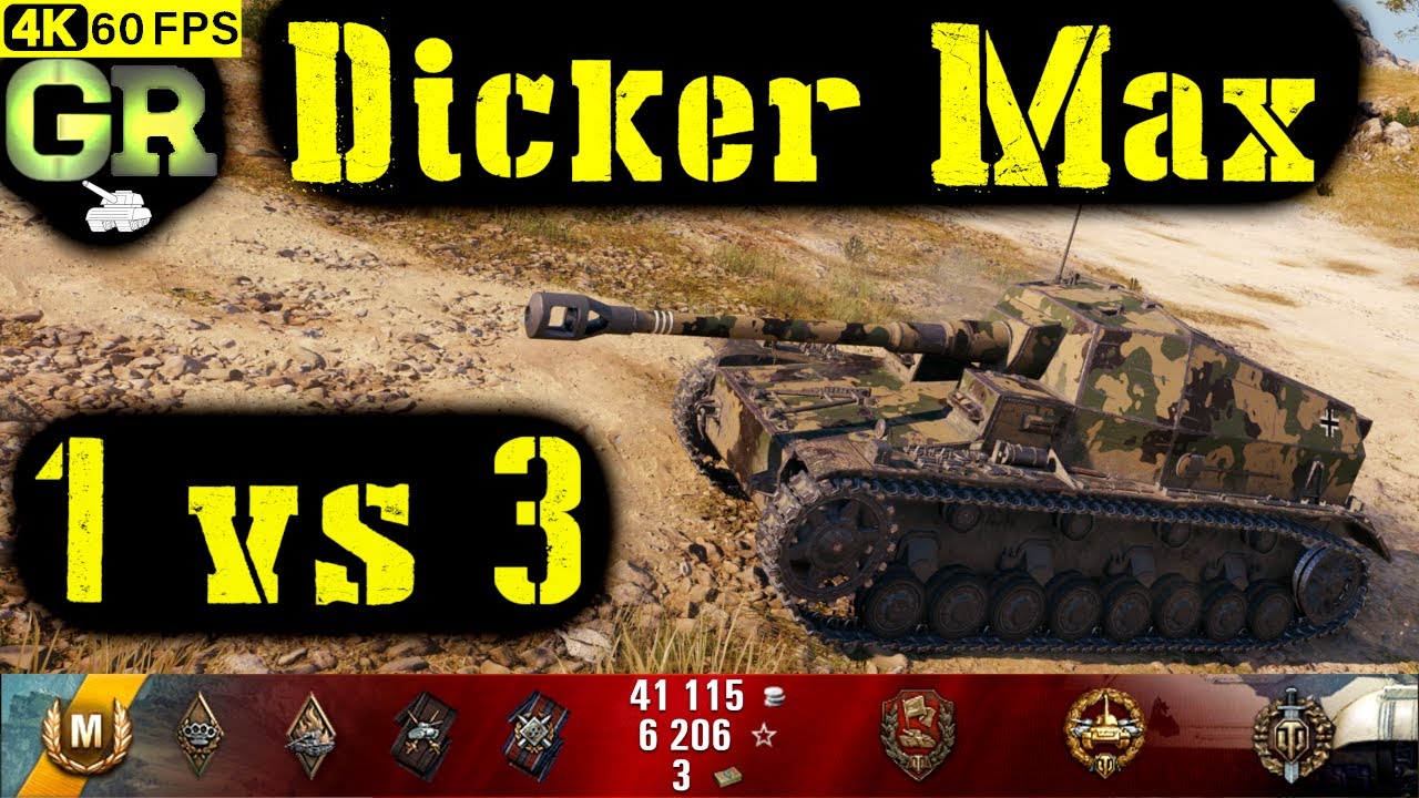 World of Tanks Dicker Max Replay - 6 Kills 2.4K DMG(Patch 1.4.1) - YouTube