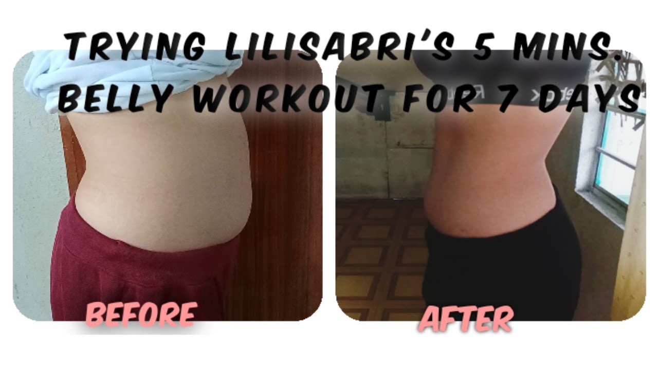 I tried lili sabri's 5 MINUTE BELLY WORKOUT FOR SEVEN DAYS CHALLENGE ...