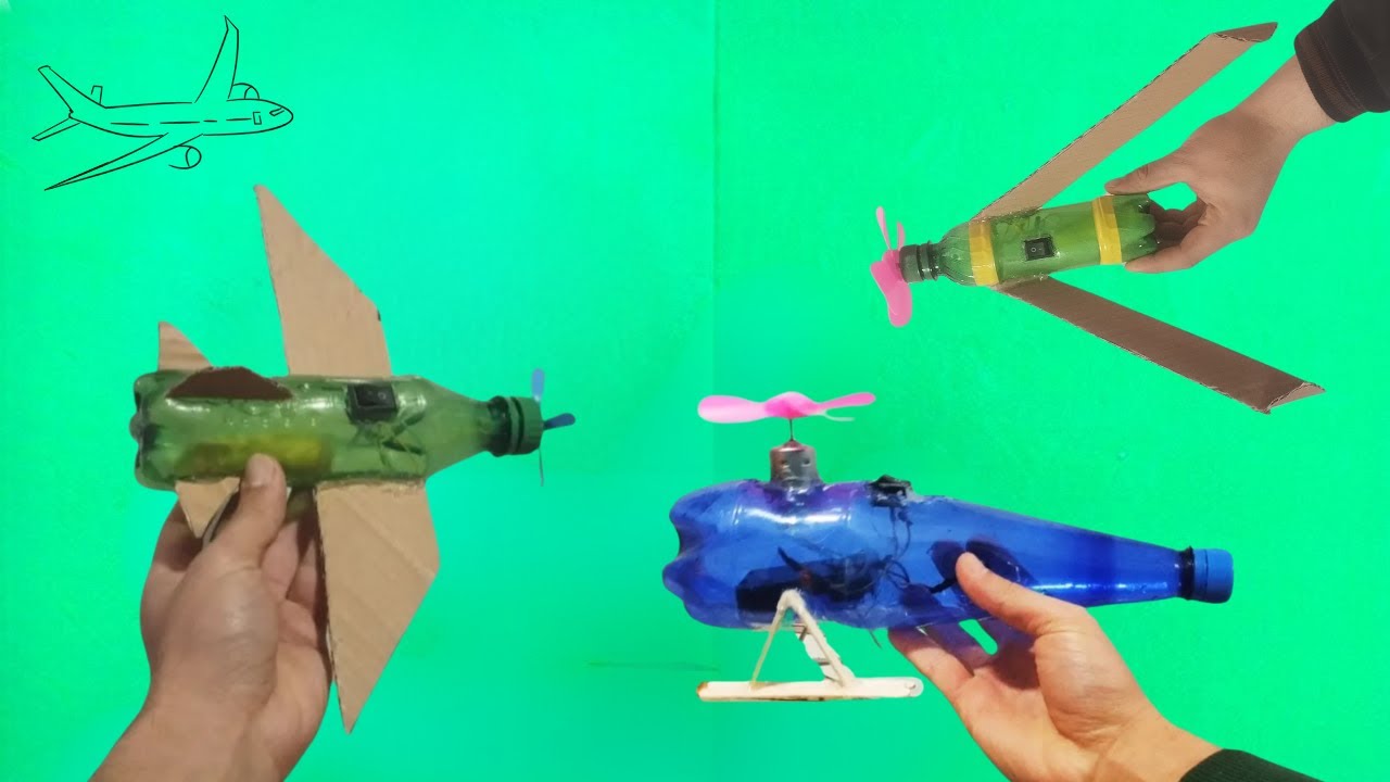 How to Make a Airplane From plastic bottle | Diy plastic bottle ...