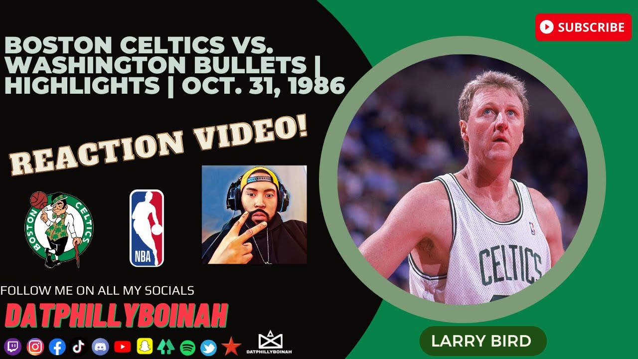 BOSTON CELTICS vs. WASHINGTON BULLETS | HIGHLIGHTS | Oct. 31, 1986 ...