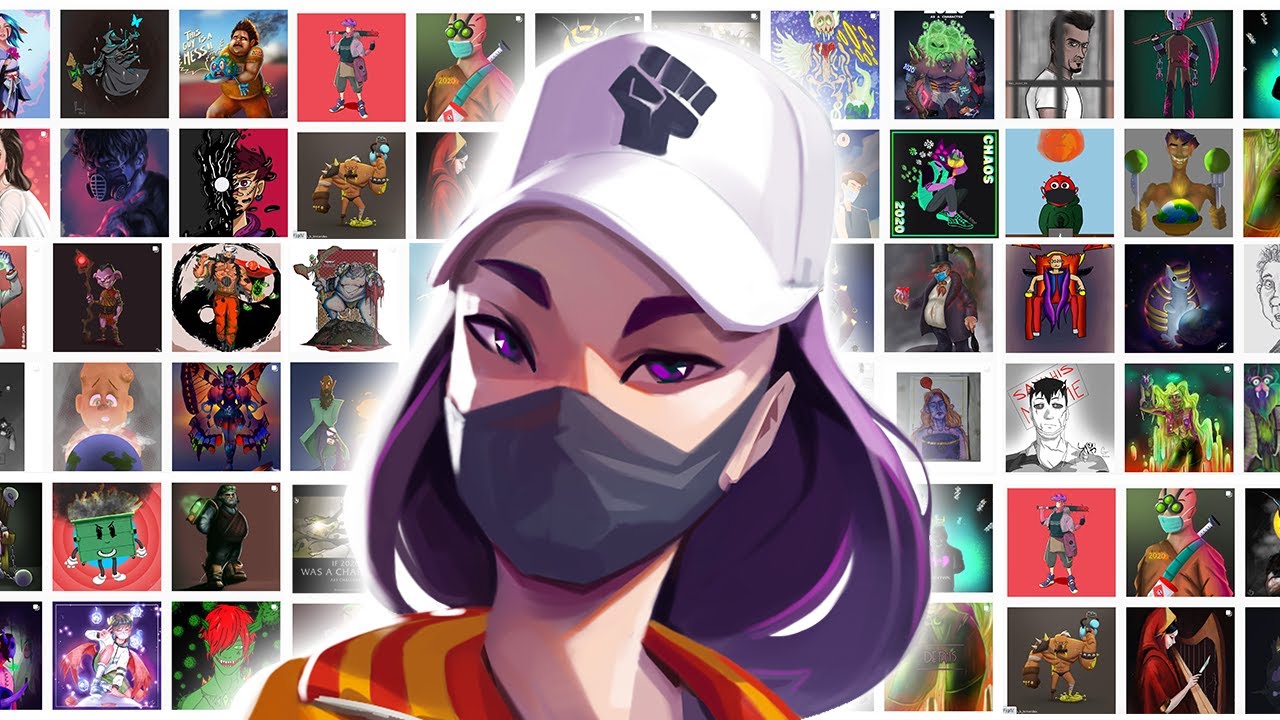 100 ARTISTS DRAW 2020 AS A CHARACTER - YouTube