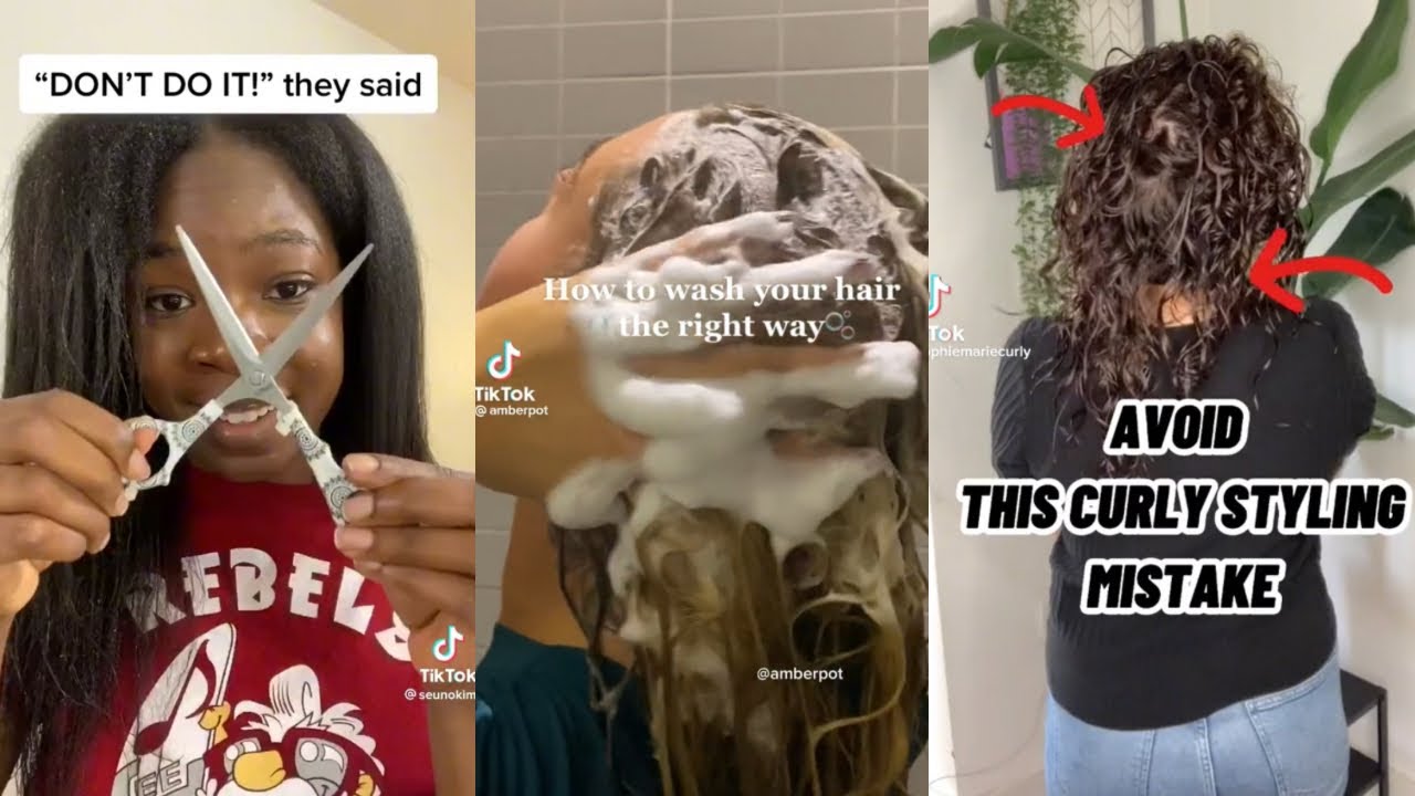 Hair care tips, hacks, Hairstyle ideas & tutorials | TikTok Compilation ...