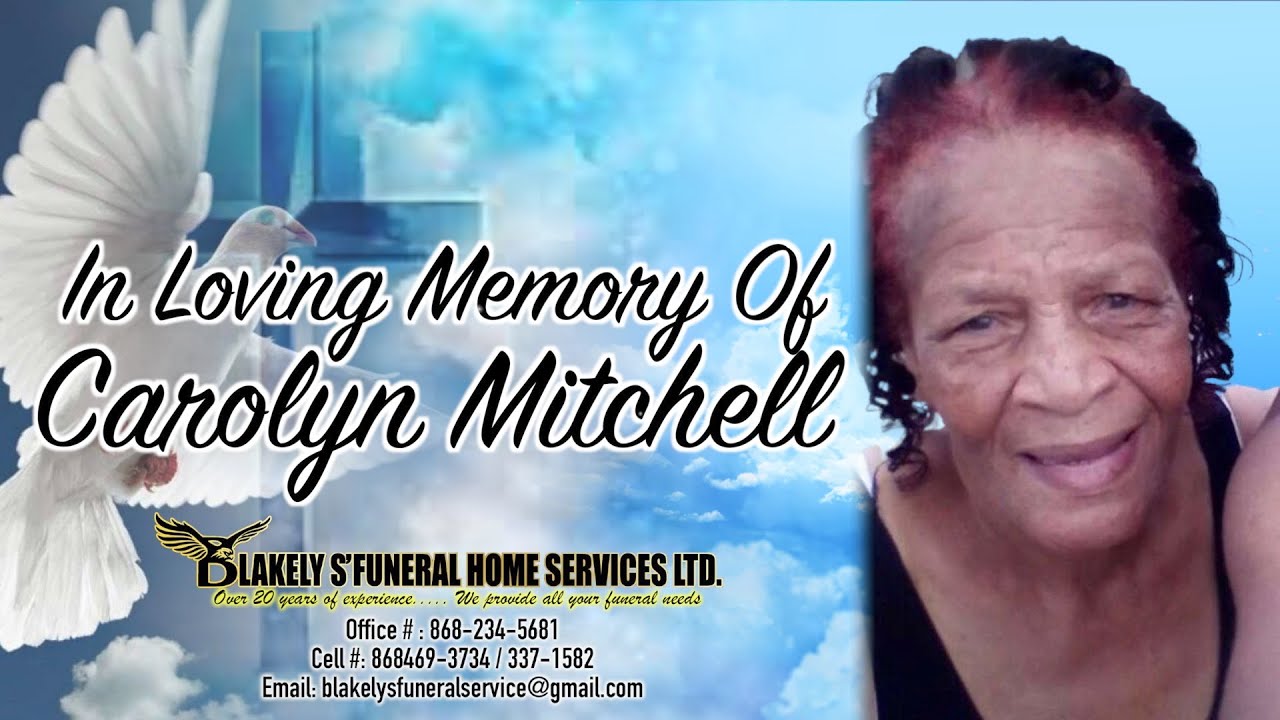 Carolyn Mitchell Funeral Service - YouTube