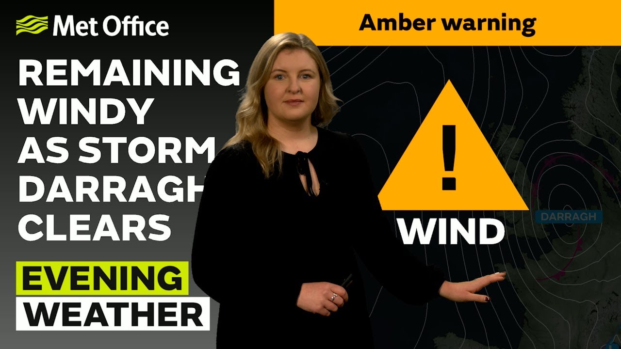 07/12/2024 - Storm Darragh clearing east - Evening Weather Forecast UK ...