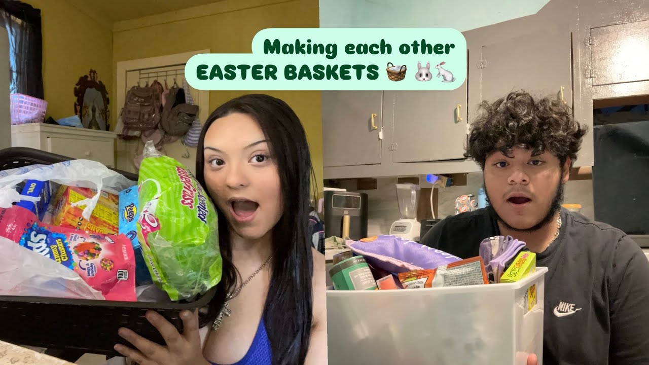 MAKING EASTER BASKETS FOR EACH OTHER!(we both loved it ) /HAPPY EASTER 🐇🐰🧺 - YouTube