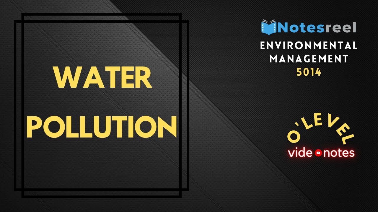 Water pollution | O Level Notes Environmental Management 5014 - YouTube